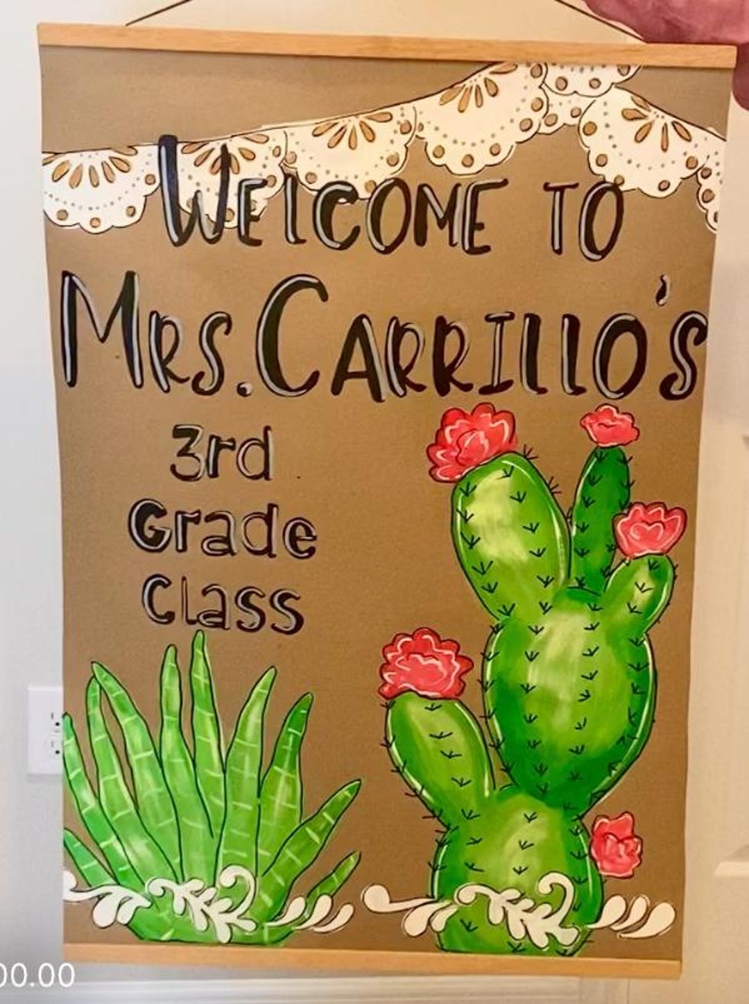 Custom Painted Banner With Frame - Etsy
