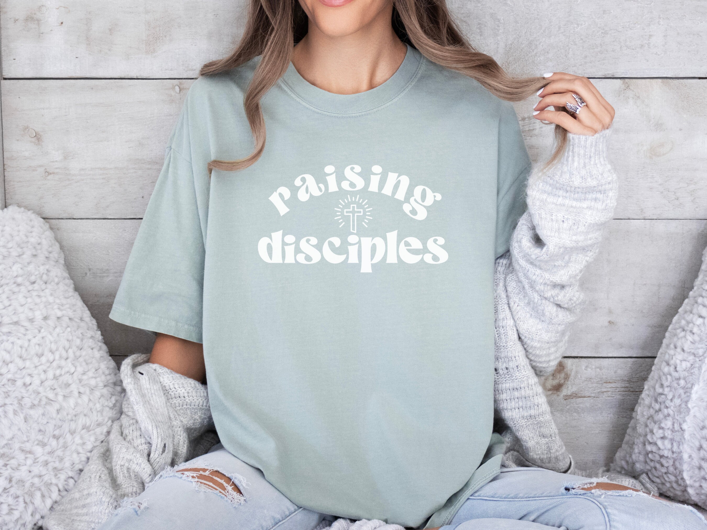 Comfort Colors Christian Mom Shirt Raising Disciples T-shirt Womens ...