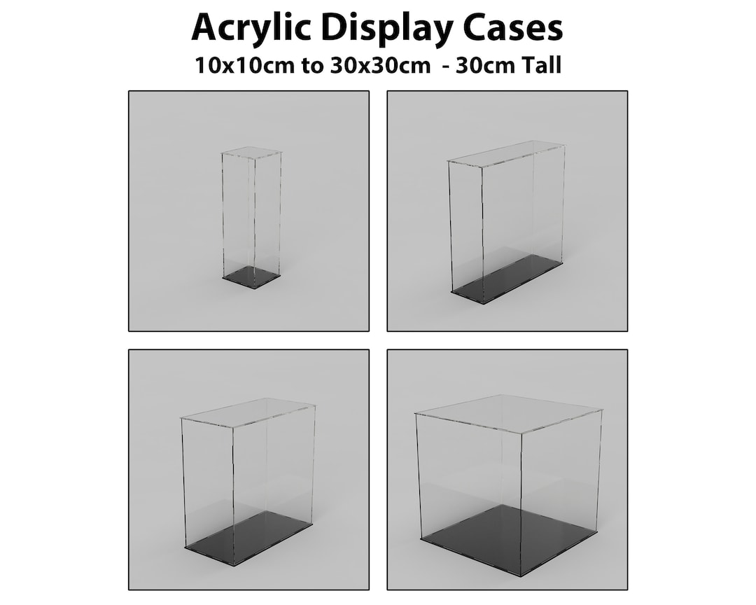 Acrylic Display Case Clear Box - 30cm Tall - Etsy Australia