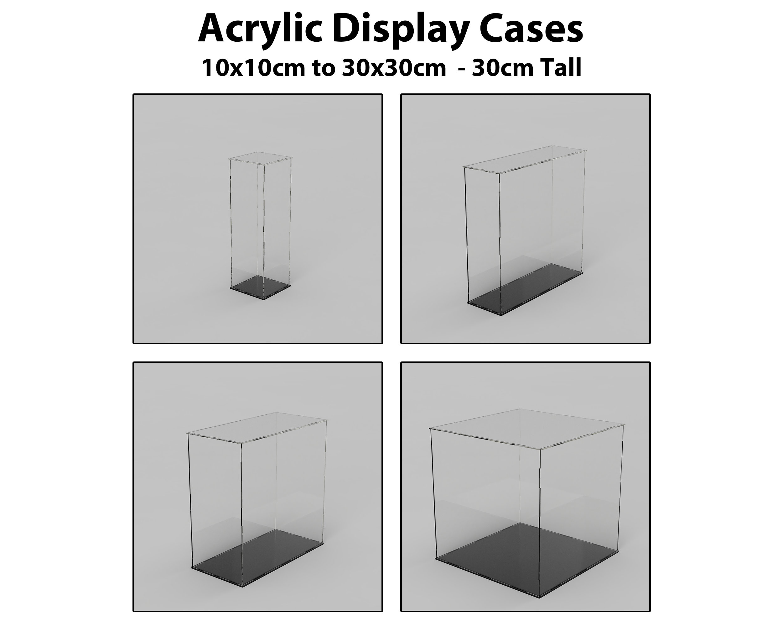 Acrylic Display Case Clear Box - 30cm Tall - Etsy Australia