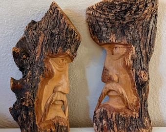 Hand-carved Wood Spirit - Etsy