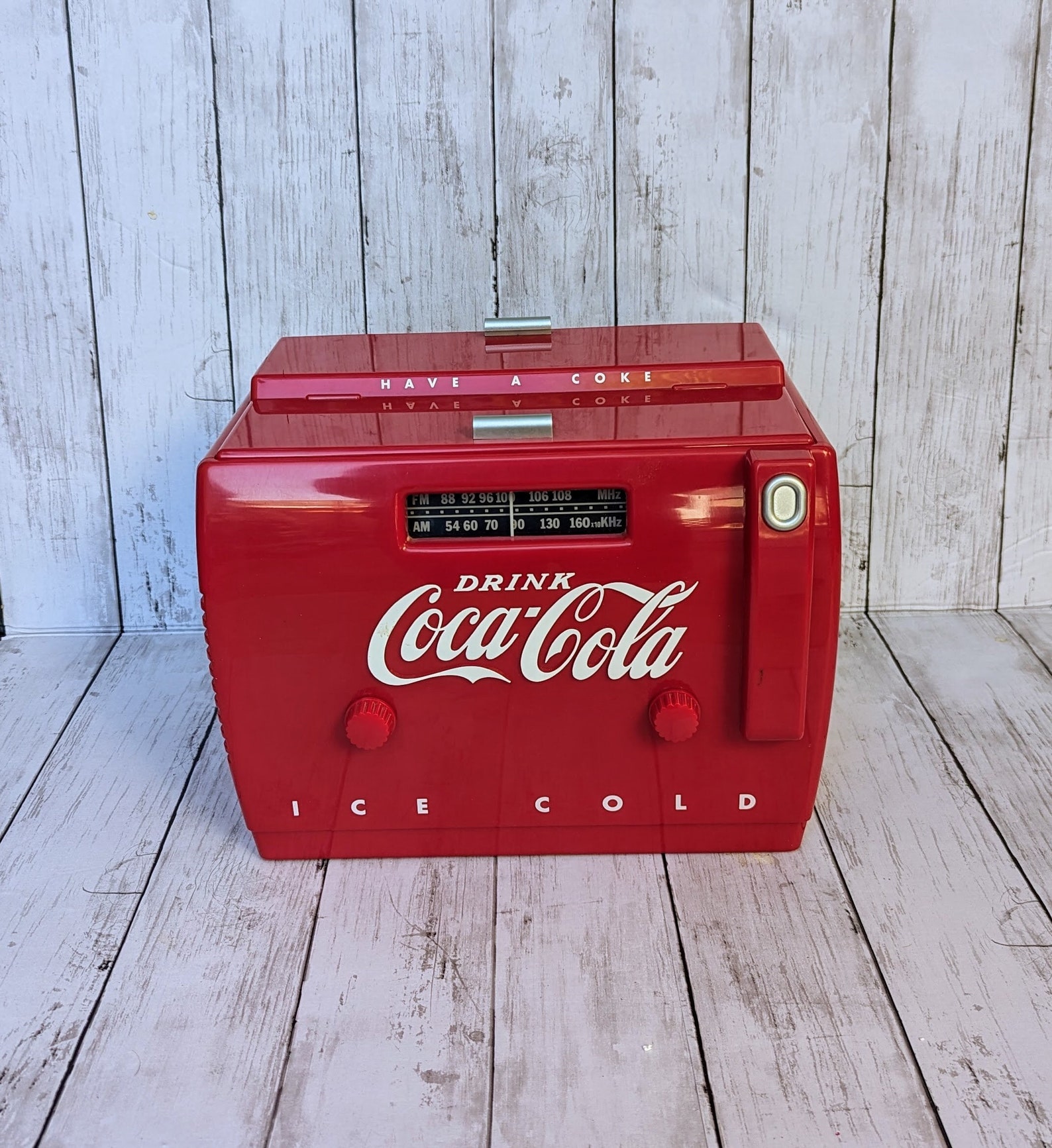 Vintage Coca-cola Cooler Portable AM/FM Radio & CD Player - Etsy