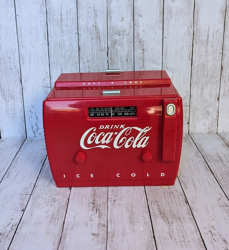 Vintage Coca-cola Cooler Portable AM/FM Radio & CD Player - Etsy