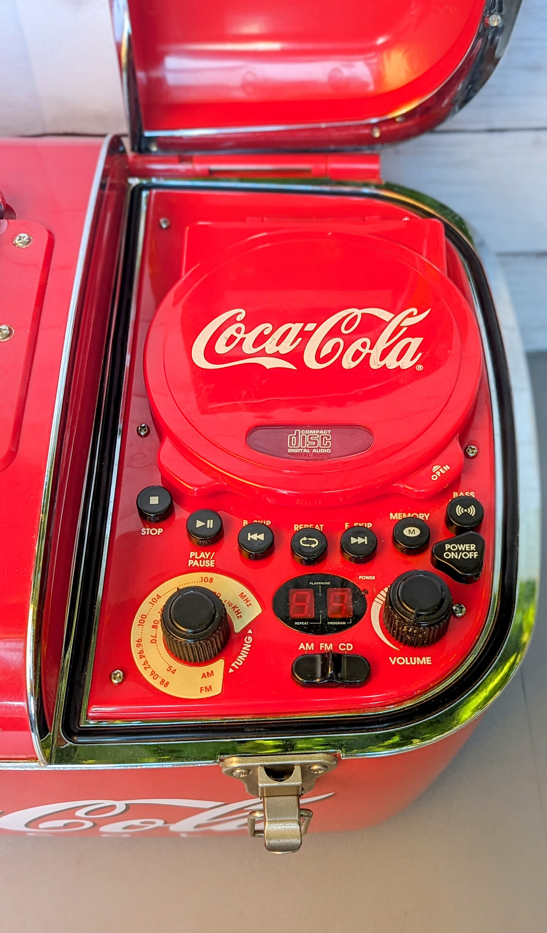 Vintage Coca-cola Cooler Portable AM/FM Radio & CD Player - Etsy