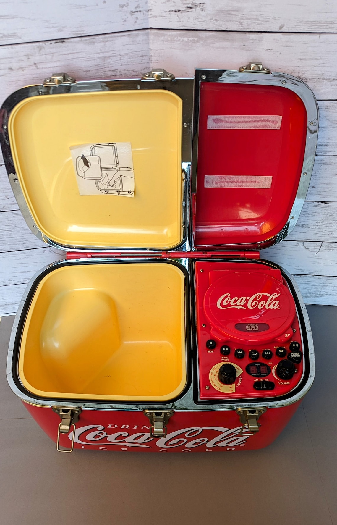 Vintage Coca-cola Cooler Portable AM/FM Radio & CD Player - Etsy