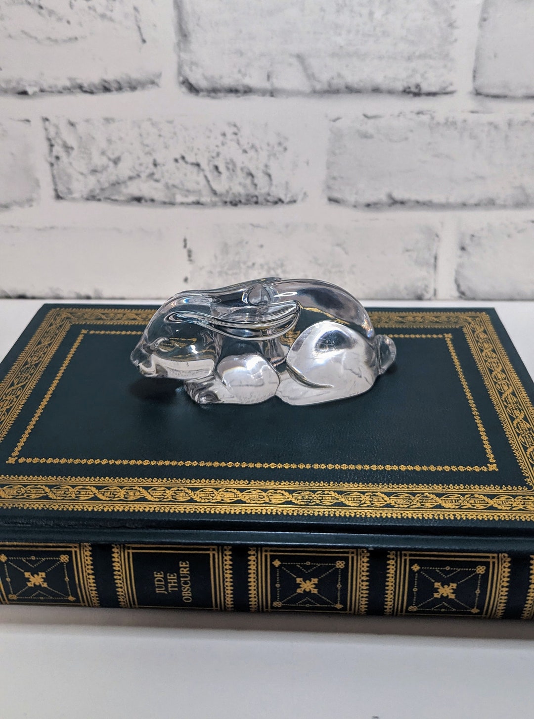 Vintage 24% Lead Crystal Bunny Figurine - Etsy