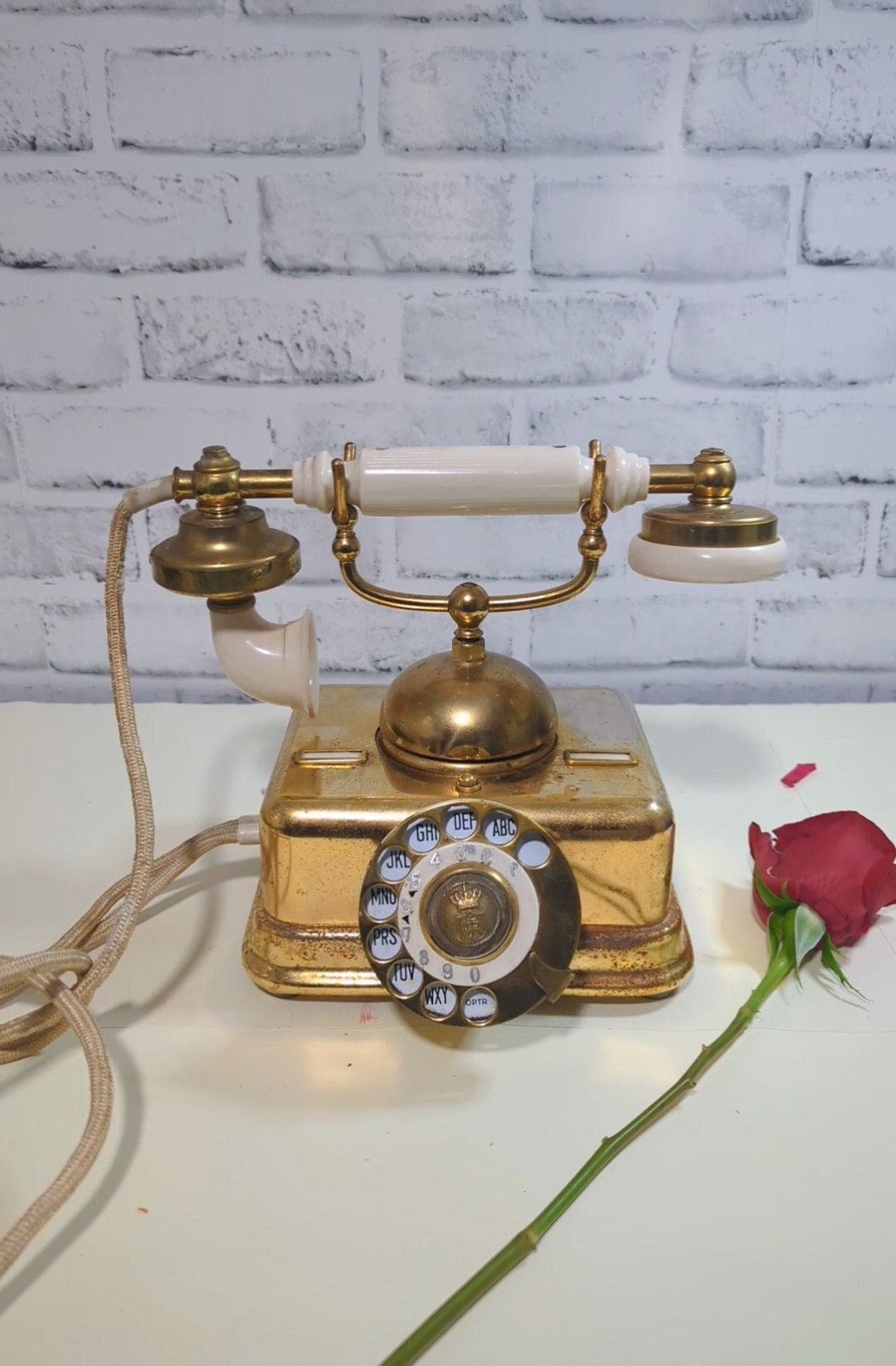 Antique 1920's French Style Boudoir Rotary Telephone Made in Denmark - Etsy