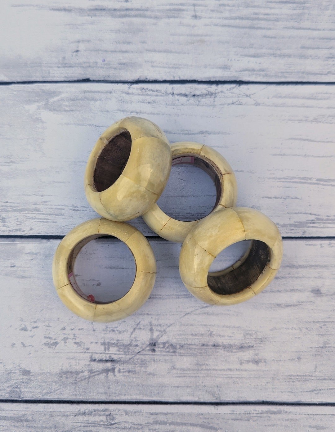 Set of 4 Carved Soapstone Audrey Napkin Rings - Etsy