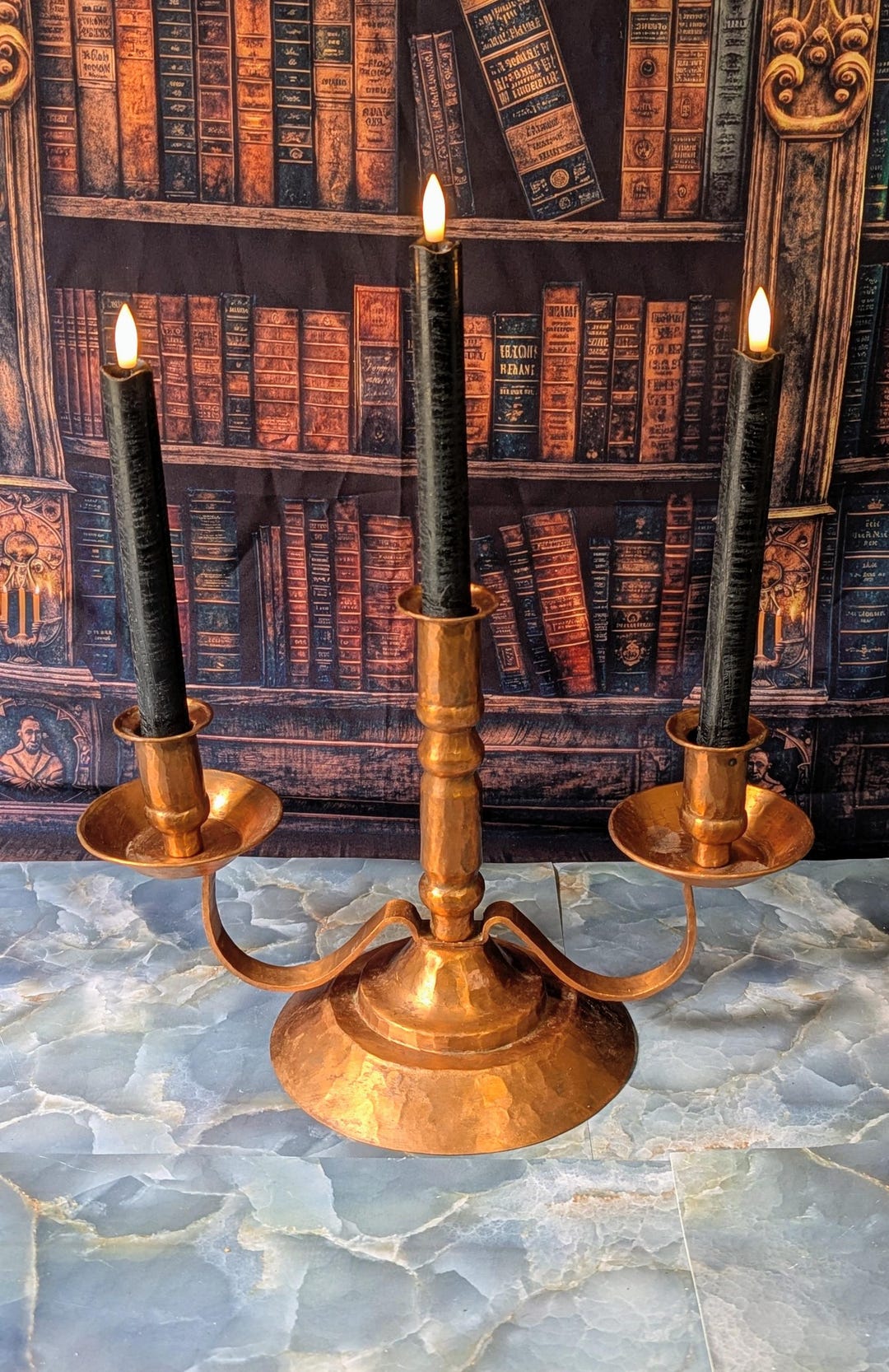 Vintage Hand-hammered Copper Candelabra - Etsy