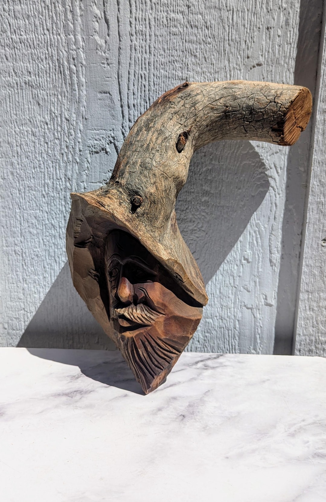 Old Man Primitive Hand Carved 12 Wood Spirit Tree Face Mask - Etsy
