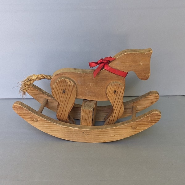 Small Wooden Rocking Horse - Etsy