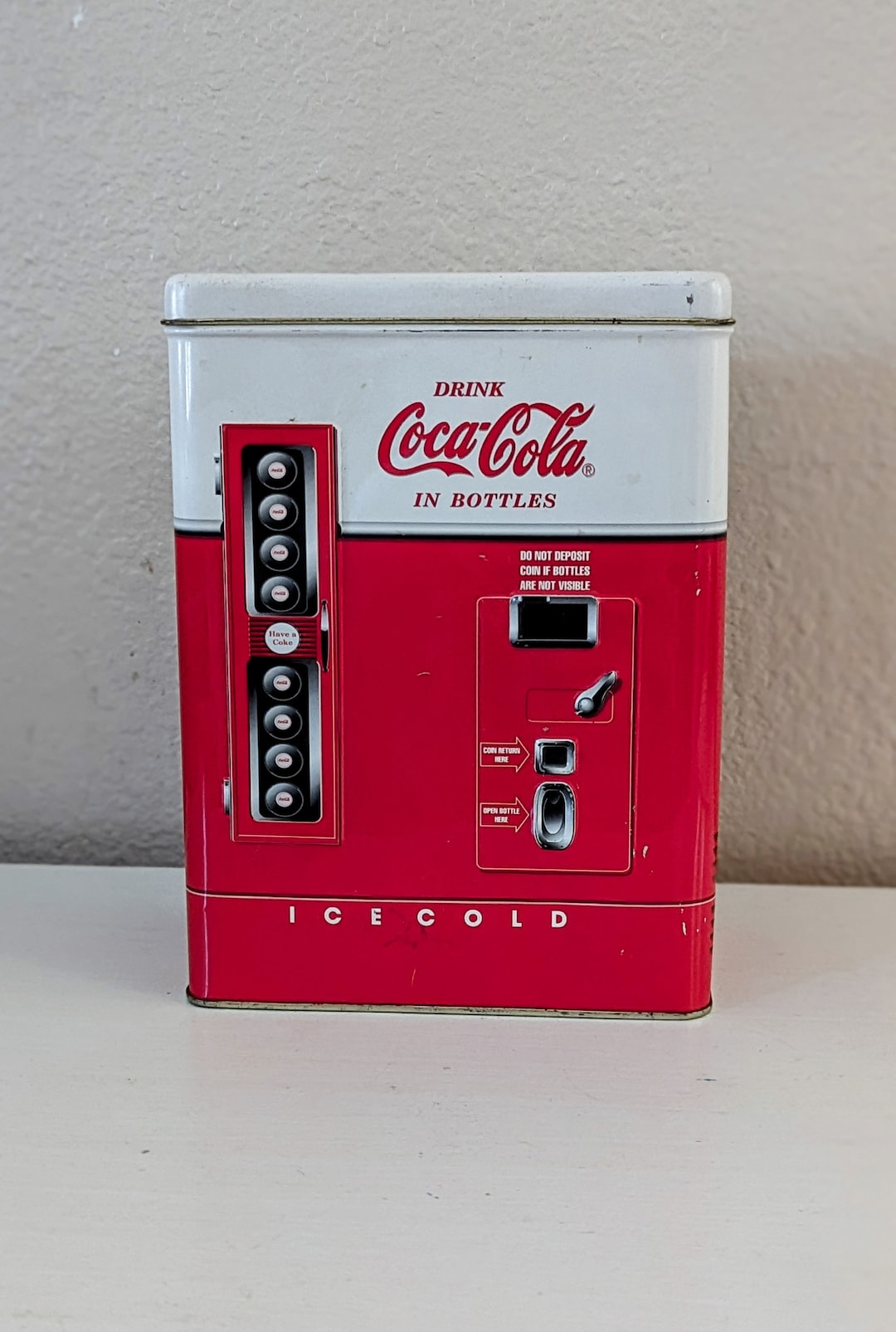 1996 Coca Cola Collectible Vending Machine Tin With Lid - Etsy