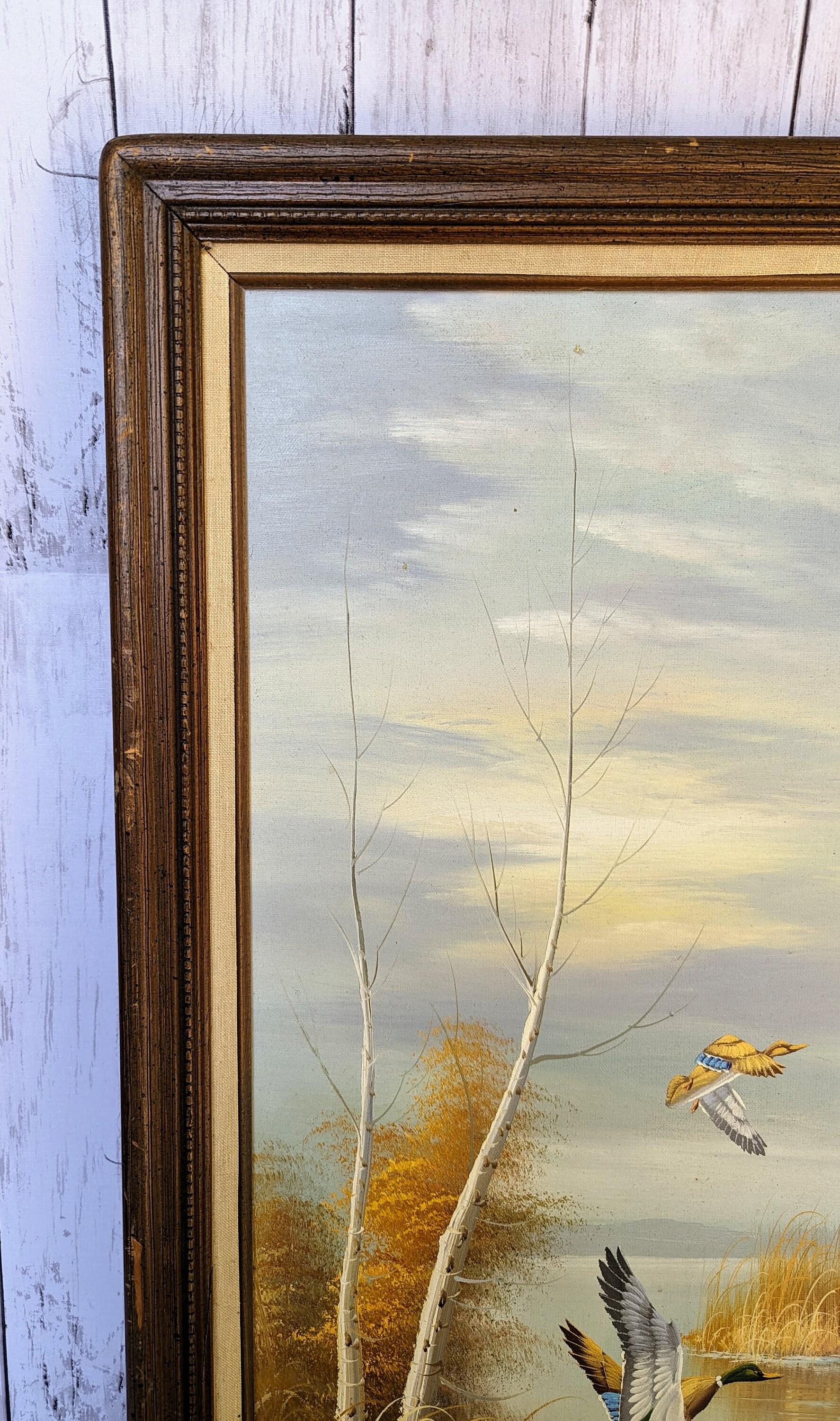 Vintage Original Painting Canvas Ducks in Nature Signed and Framed - Etsy