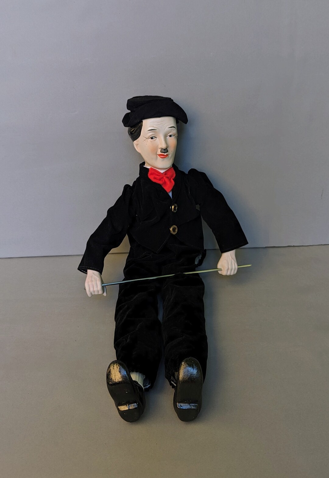 Vintage Collectibles Porcelain Charlie Chaplin Hand Painted Doll 23" - Etsy
