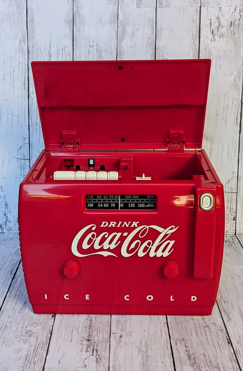 Vintage Coca-cola Cooler Portable AM/FM Radio & CD Player - Etsy