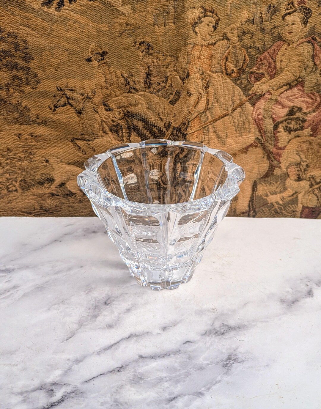 Vintage Orrefors Wave Pattern Crystal Vase - Etsy