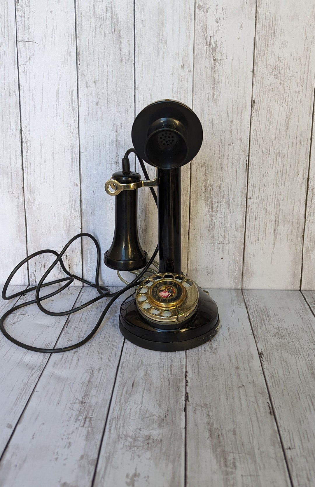 Vintage Radioshack Bonnie & Clyde Candkestick Rotary Telephone - Etsy
