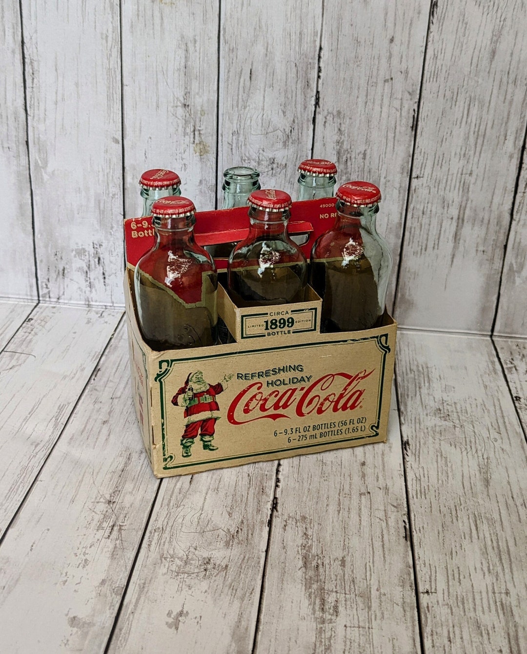 Vintage Collectible Coca-cola 1899 Replica 6-pack Carrier of Straight ...