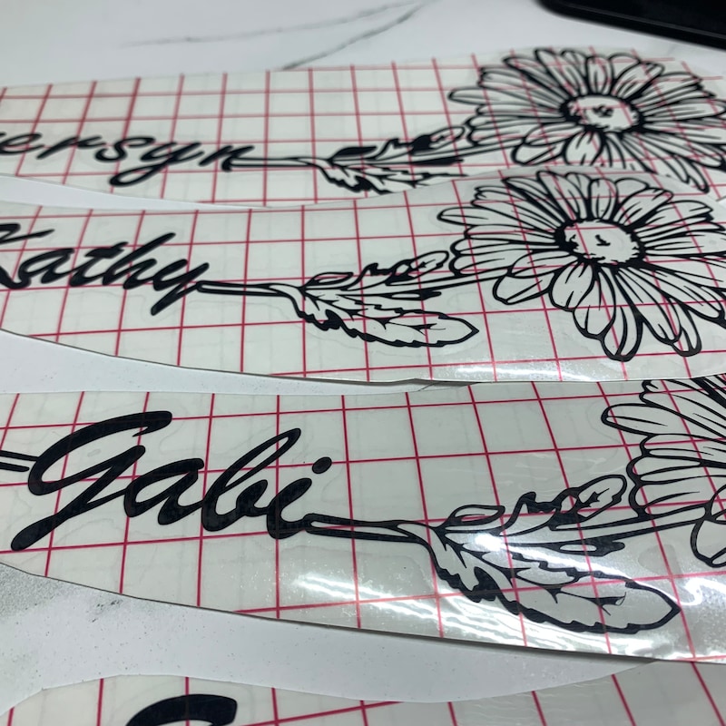 Flower Name Decal - Etsy