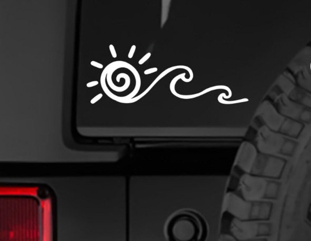 Ocean Wave Vinyl Decal Vinyl Sticker, Wave Decal, Ocean Decal, Car ...