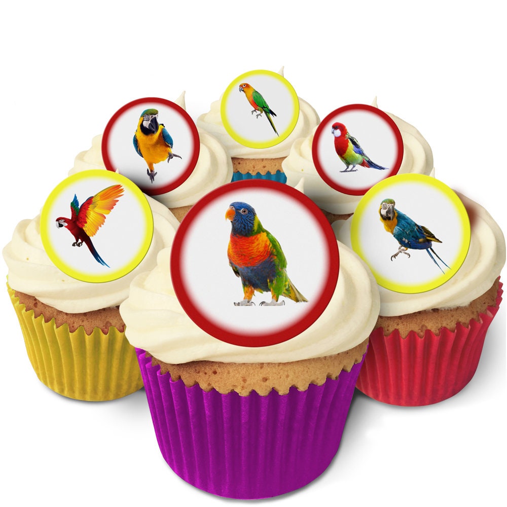 24 Parrots Cake Toppers Edible Pre Cut & Made in the UK - Etsy