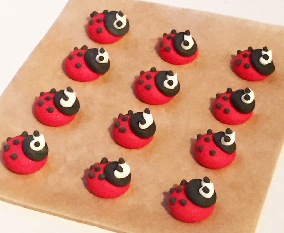 Edible Sugar Ladybirds- Fabulous & Handmade in the UK! - Etsy