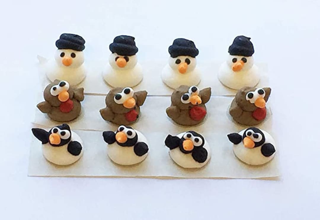 Edible Sugar Robins, Snowmen and Penguins- Fabulous & Handmade With ...