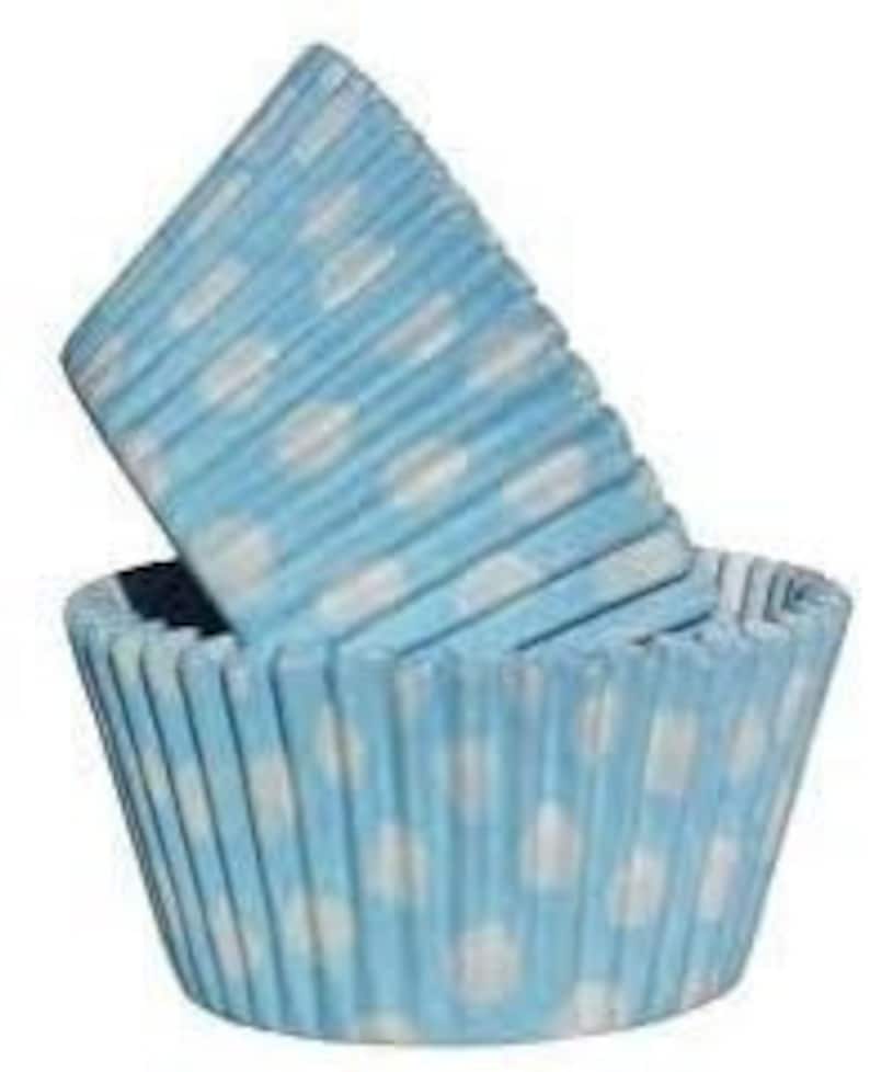Cupcake Cases Baby Blue Polka Dot. High Quality Cake Cases - Etsy