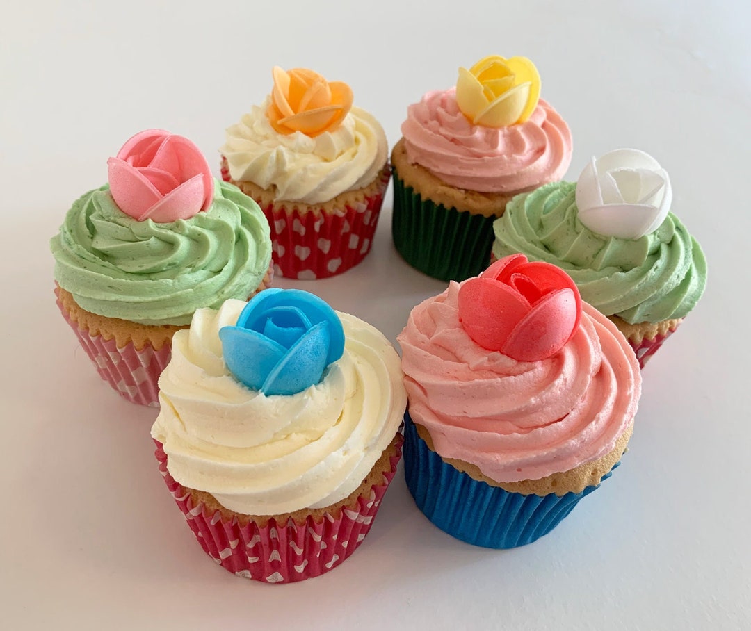 Mixed Colour Edible Wafer 3D Roses- Made in the UK! - Etsy