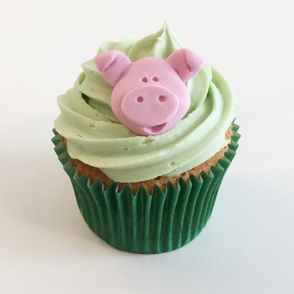 Pig Cupcake Toppers - Etsy