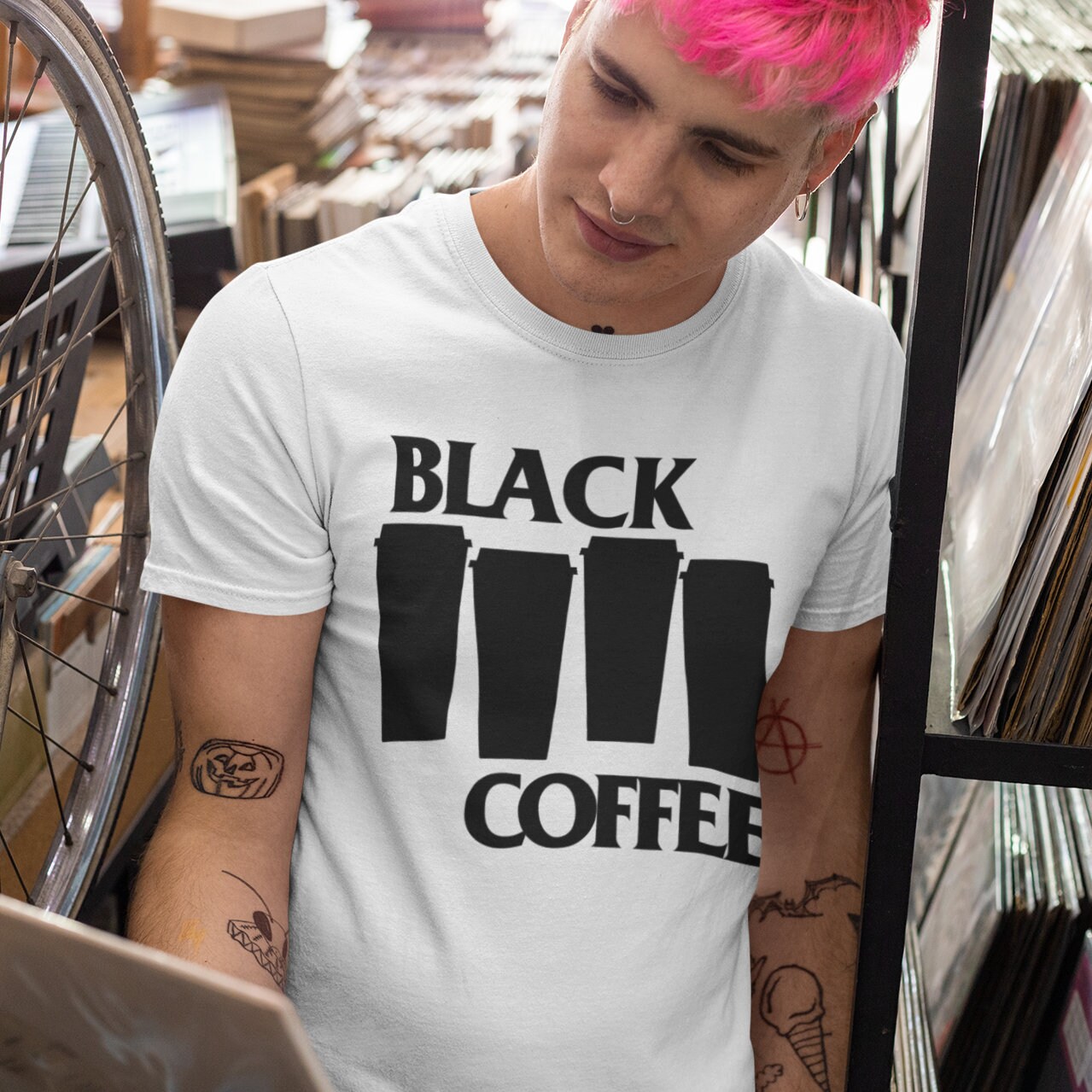 Black Coffee Short-sleeve Unisex Punk T-shirt - Etsy