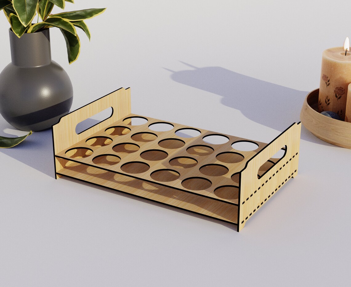 Egg Holder V2 24 Eggs Laser Cut Files CNC Files for Wood - Etsy
