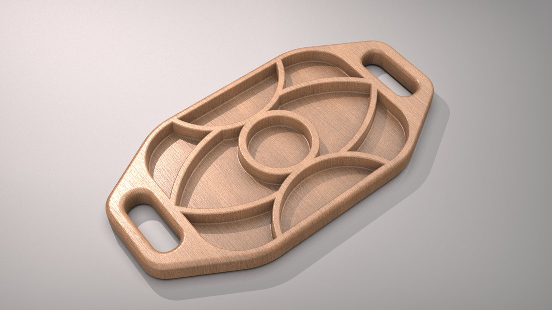 Serving Tray CNC Files 3D STL File and Vector Files dxf, Svg, Eps, Pdf ...