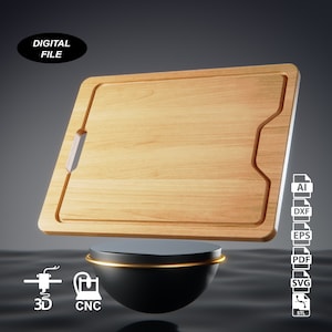 Cutting Board - CNC Files for Wood (svg, Dxf, Pdf, Eps, Ai, Stl) - Etsy
