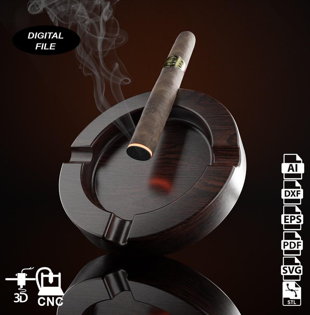 Ashtray - CNC Files for Wood (stl) - Etsy