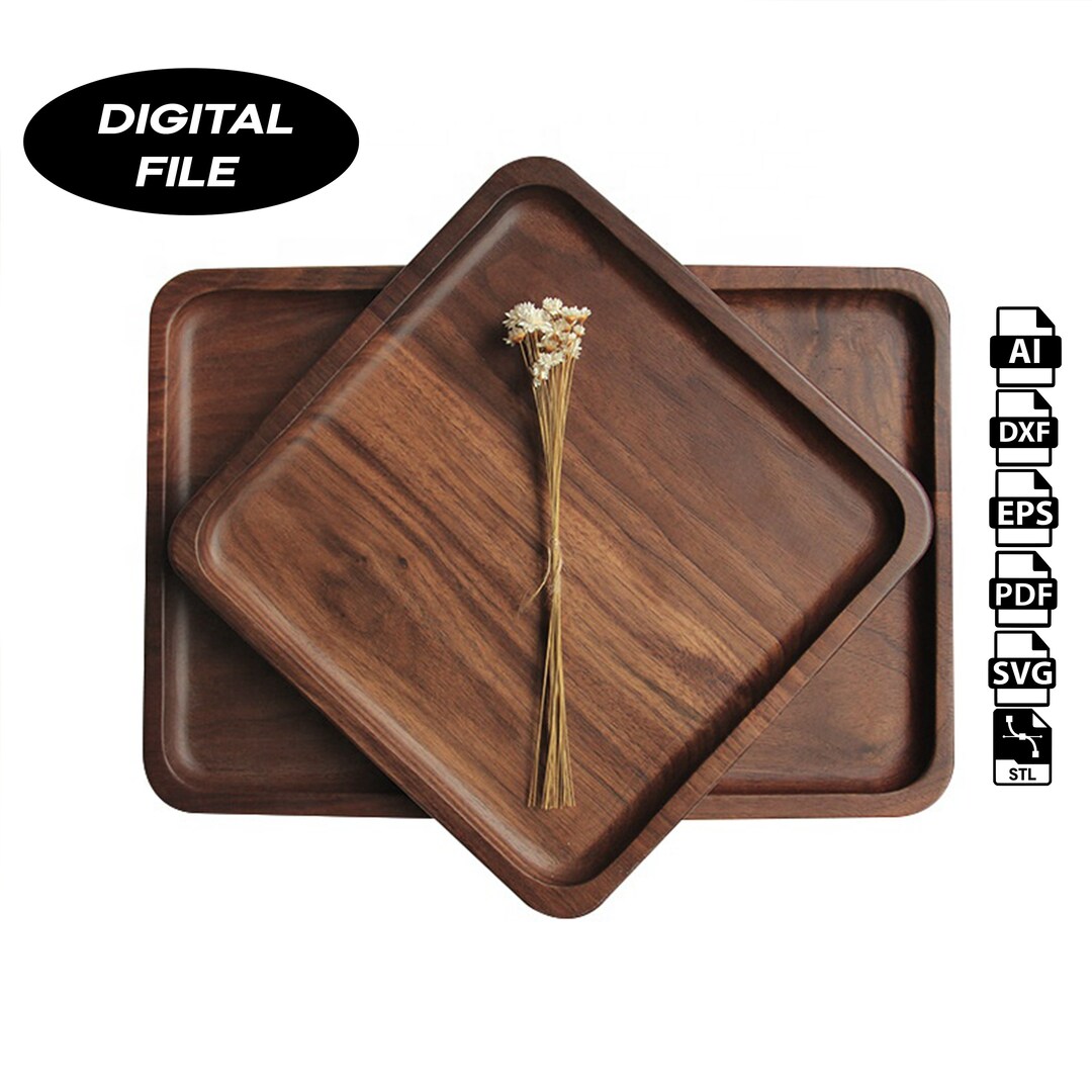 Quad Trays CNC Files for Wood svg, Dxf, Pdf, Eps, Ai, Stl - Etsy