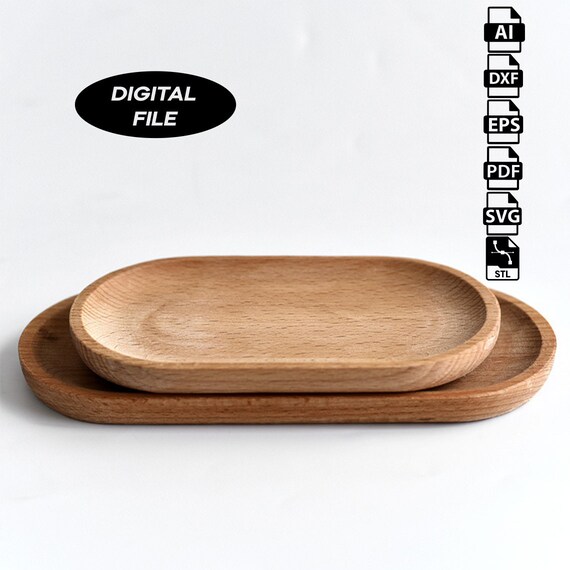 Serving trays CNC Files for Wood svg, dxf, pdf, eps, ai Drawing ...