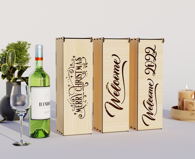 Wine Box and Display Unit - Laser Cut Files - CNC Files for Wood (svg ...