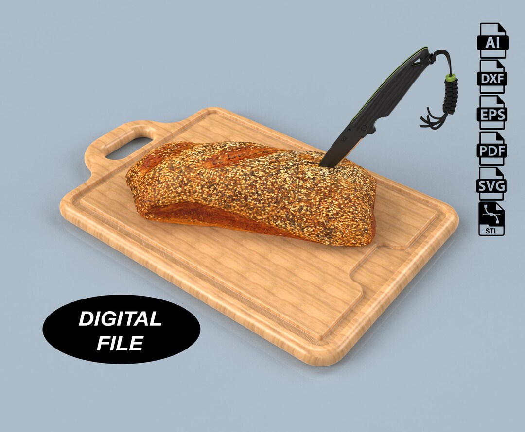 Cutting Board V20 CNC Files for Wood (svg, Dxf, Pdf, Eps, Ai, Stl) - Etsy