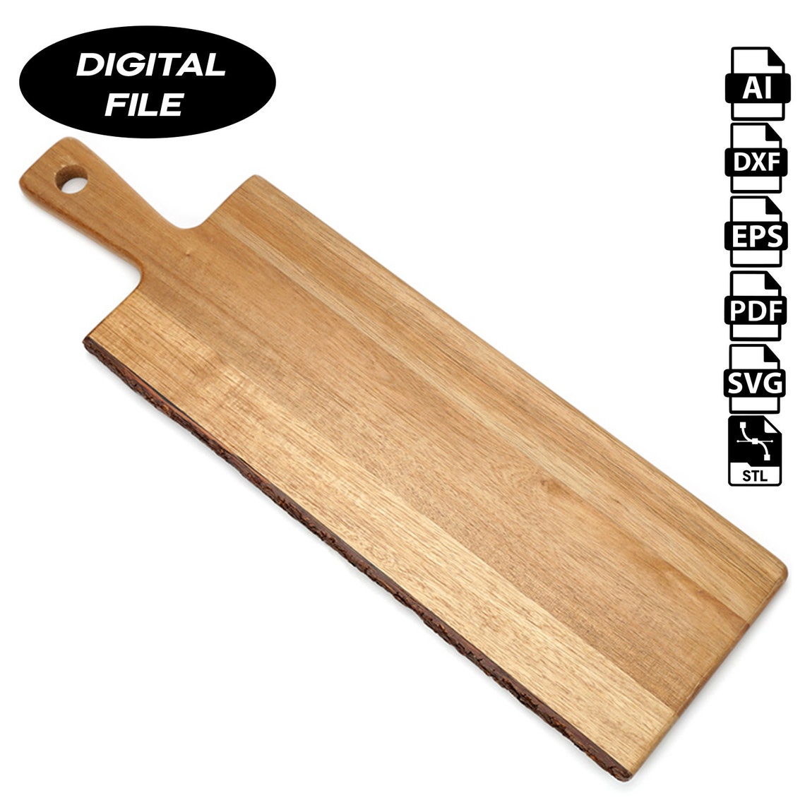 Cutting Board CNC Files for Wood svg Dxf Pdf Eps Ai Stl - Etsy