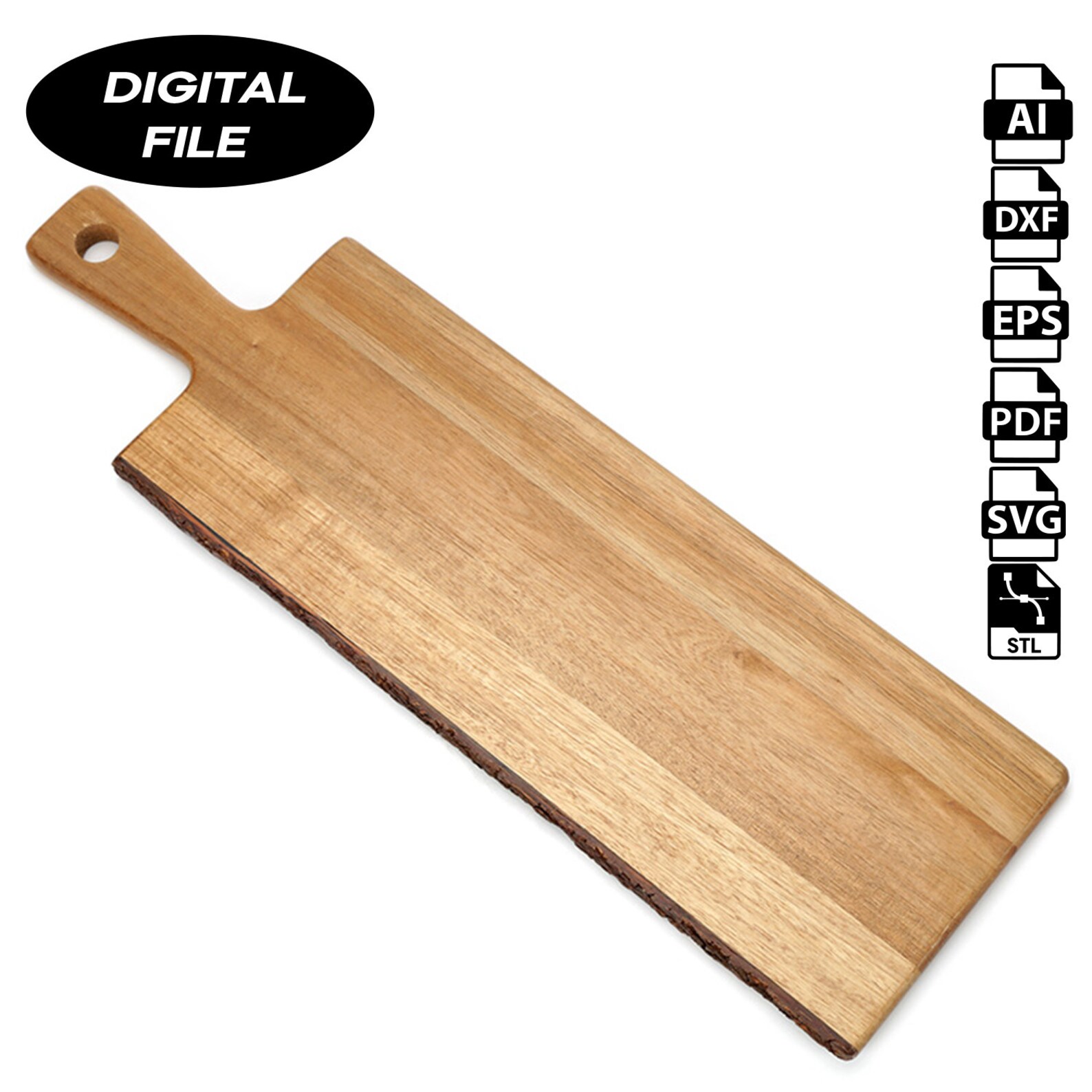 Cutting Board CNC Files for Wood (svg, Dxf, Pdf, Eps, Ai, Stl) - Etsy