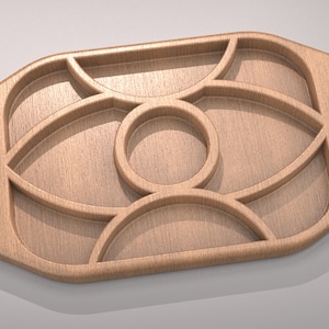 Serving Tray - CNC Files 3D STL File and Vector Files (dxf, Svg, Eps ...