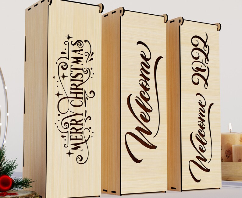 Wine Box and Display Unit - Laser Cut Files - CNC Files for Wood (svg ...