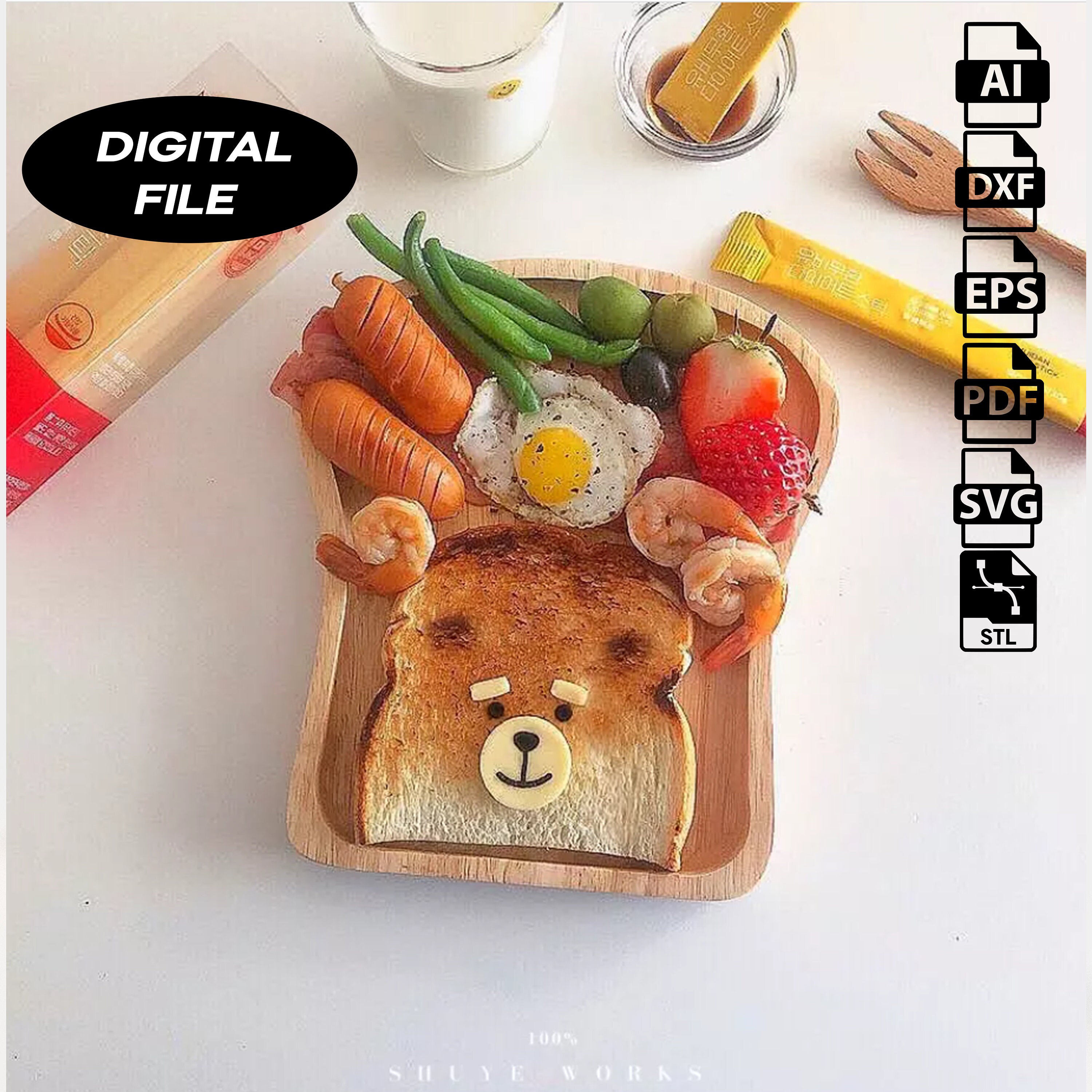 Tost Sering Plate - CNC Files for Wood (svg, Dxf, Pdf, Eps, Ai, Stl) - Etsy