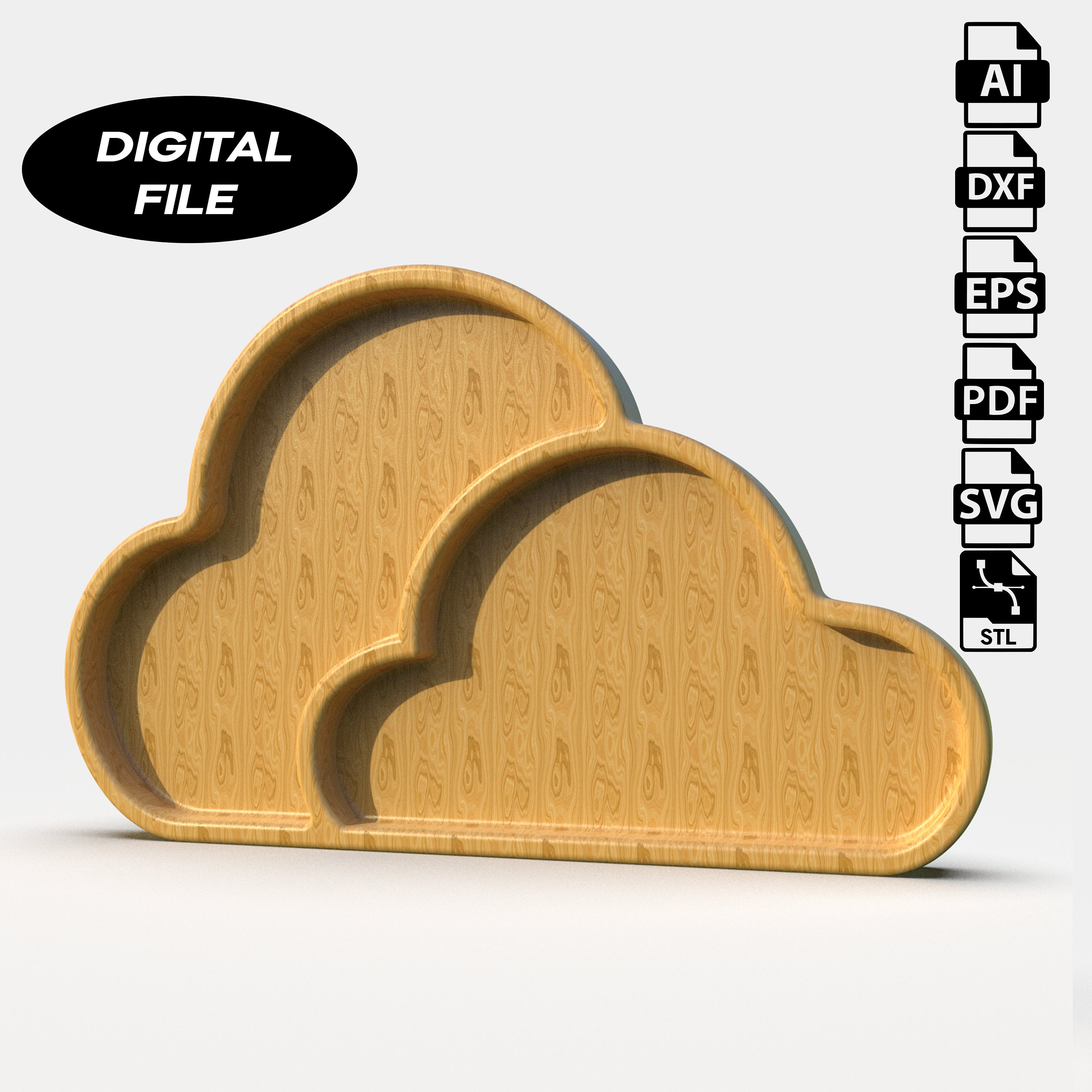 Serving trays CNC Files for Wood svg, dxf, pdf, eps, ai Drawing ...