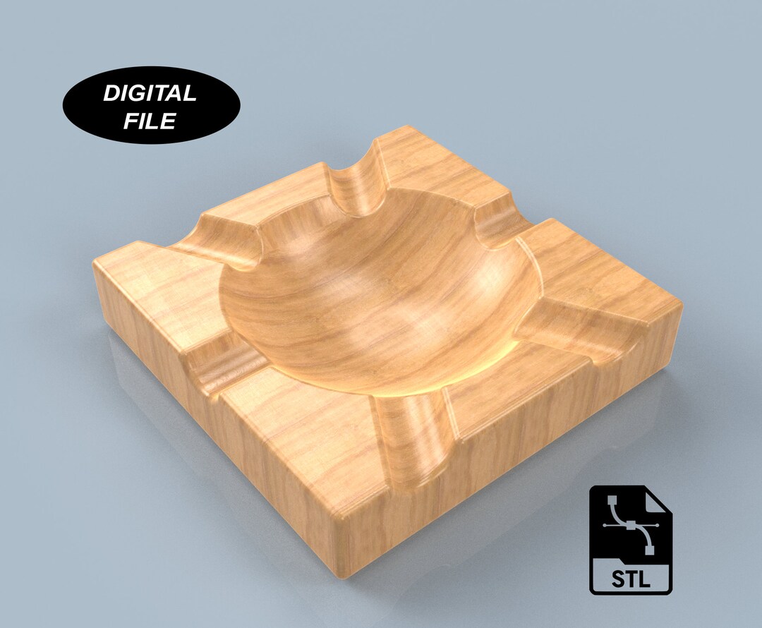 Ashtray 3D CAD Files | Stl Step | CNC Cut Files | 3D Printing | Ashtray ...