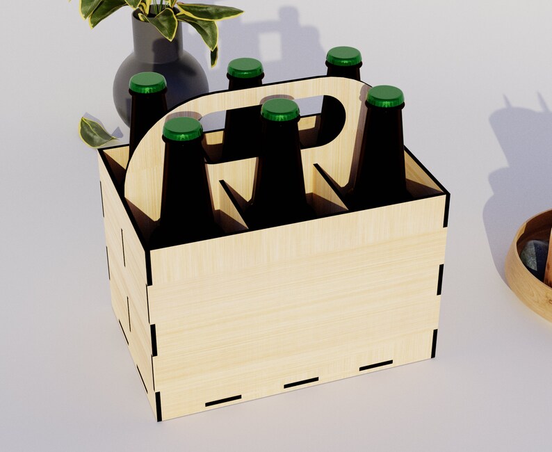 Beer Holder Laser Cut Files CNC Files for Wood svg Dxf - Etsy