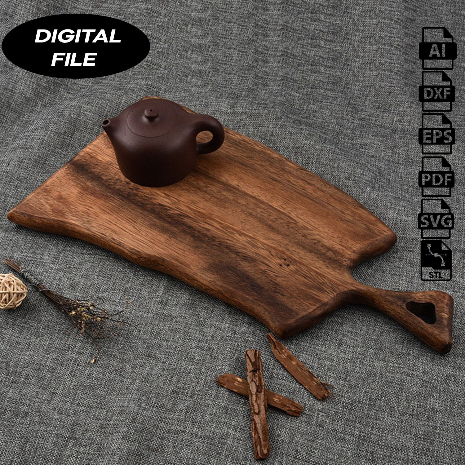 Cutting Board CNC Files for Wood svg Dxf Pdf Eps Ai Stl - Etsy