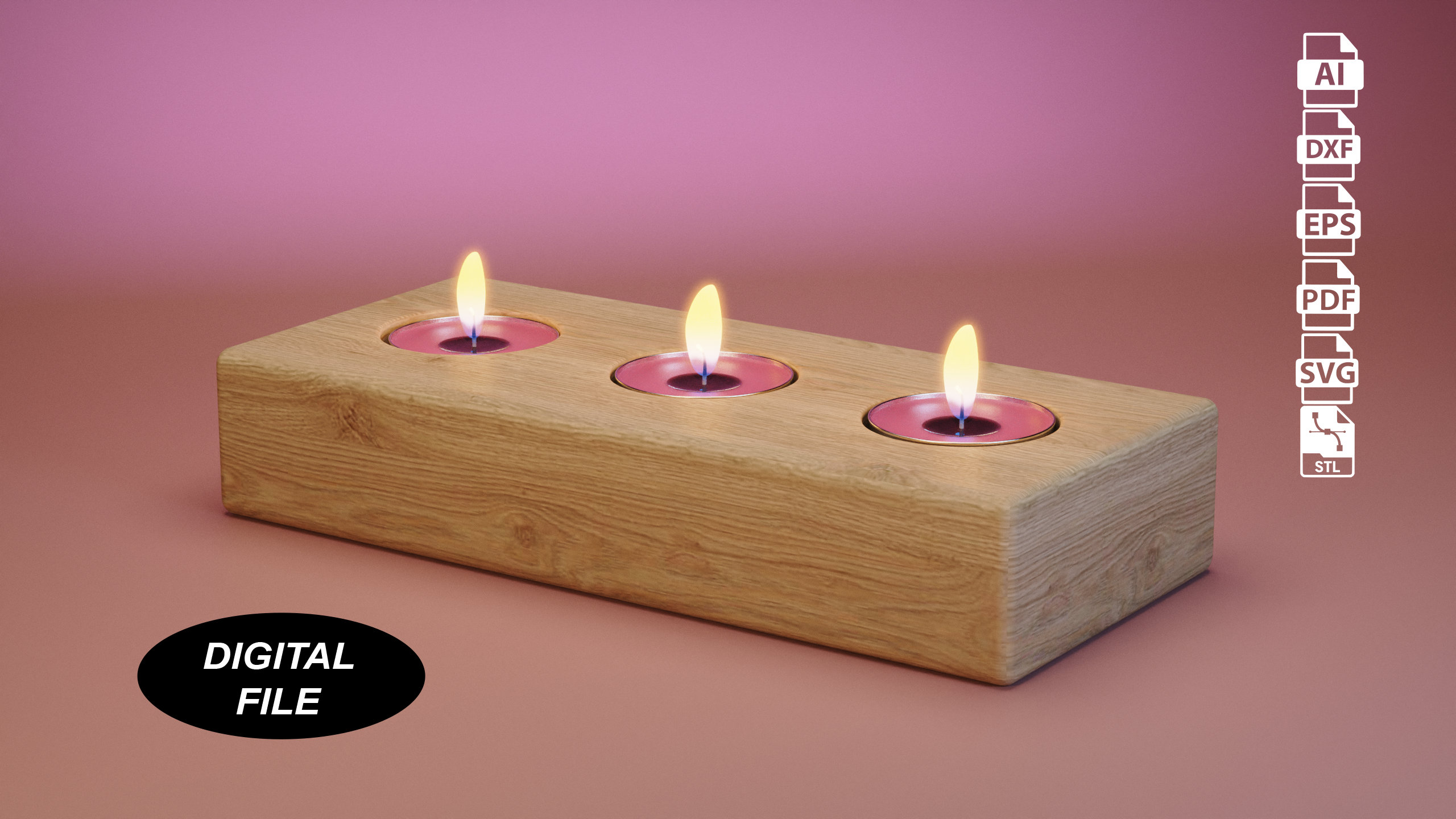 Candle Holder 3D Files Stl CNC Cut Files 3D Printing Soap Holder ...