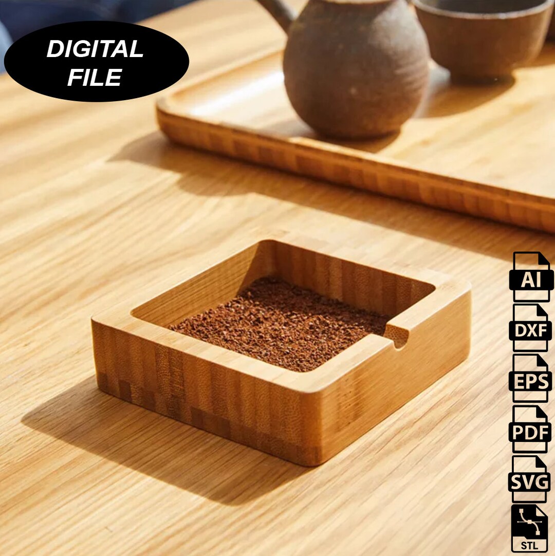 Ashtray - CNC Files for Wood (svg, Dxf, Pdf, Eps, Ai, Stl) - Etsy